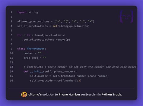 U1tbmos Solution For Phone Number In Python On Exercism