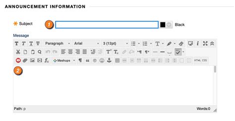 Creating Announcements