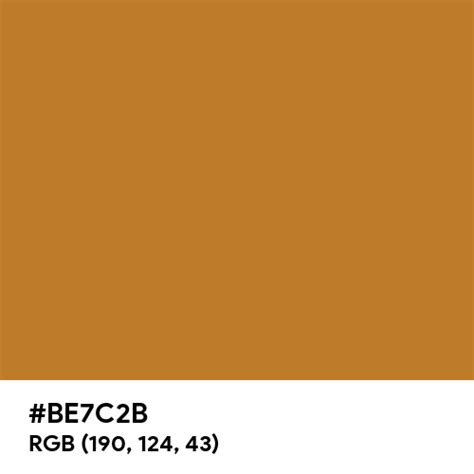 Toffee Color Hex Code Is Be7c2b