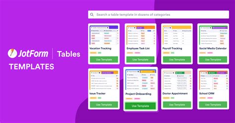 260 Free Table Templates Jotform Tables Table Template Marketing Plan Template Templates