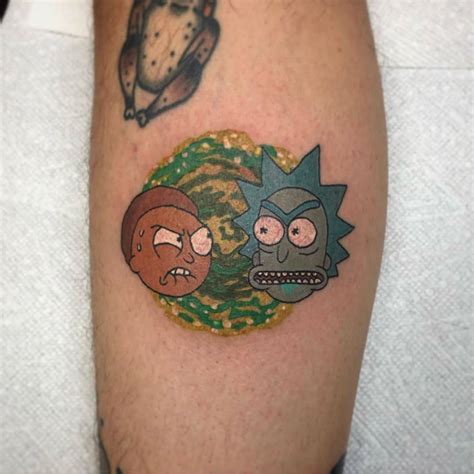 Rick And Morty Tattoo Sleeve Bold Sci Fi Design For Fan Artists