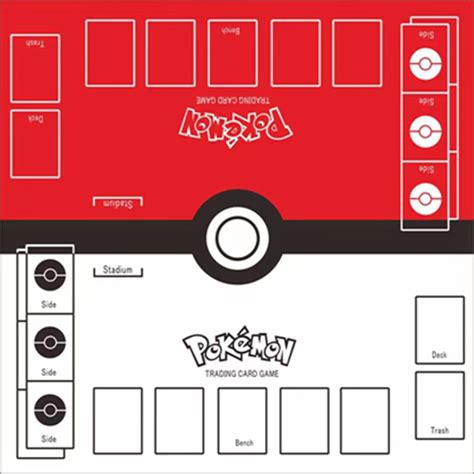 พร้อมส่ง Playmat Pokemon Card Battle Pad Plate Tcg สนามรบ แผ่นรองการ์ด