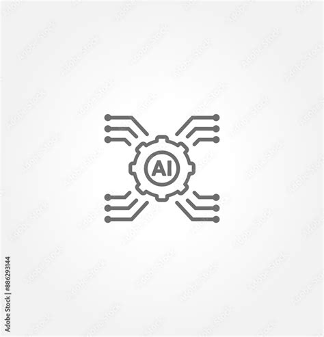 digital technology gear icon concept isolated on white background vector illustration