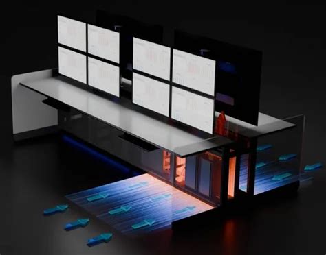 High End Led Security Command Center Security Operator Console Soc Console Console Center