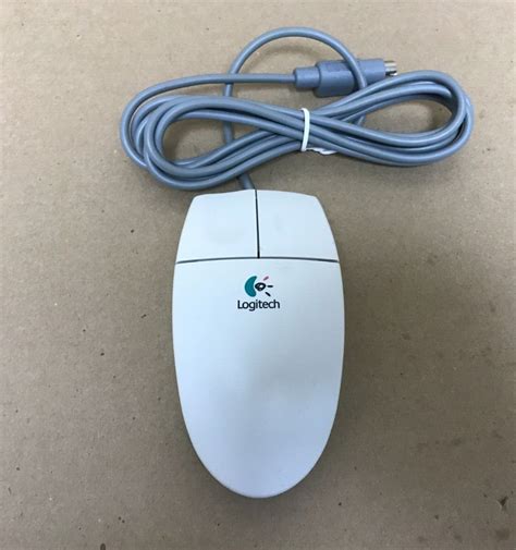 New Vintage Logitech Ibm 2 Button Ps 2 Mouse Model M S34 For Sale