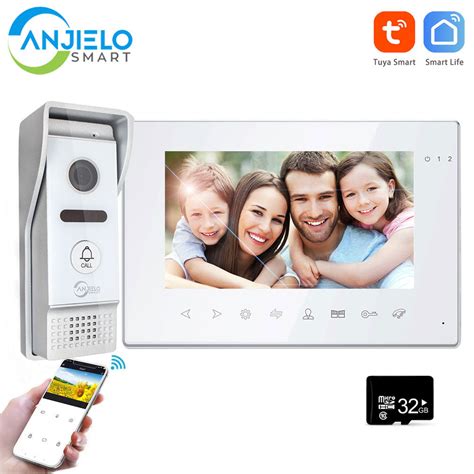 Wireless Tuya Video Intercom System 7 Inch Monitor Video Doorbell With Zhongshan Anjielo Smart