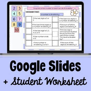 Divisibility Rules Digital Activities For Google Slides By Math Down Under
