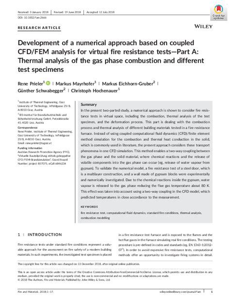 pdf development of a numerical approach based on coupled cfd fem