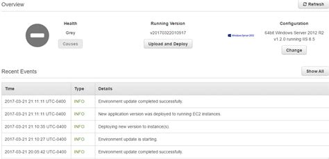 Amazon Web Services Aspnet Deployment To Aws Elastic Beanstalk Hangs On Ec2 Stack Overflow