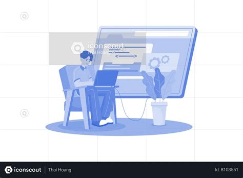 Best Man Working On Code Optimization Illustration Download In Png And Vector Format