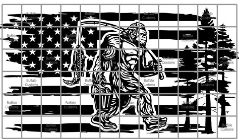 Bigfoot Flag Engrave Wrap File Svg For 40oz 20oz 22oz Tumblerwater
