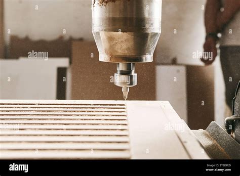 CNC Router Machine Creates A Layout Of The Shelf Complex Stock Photo Alamy