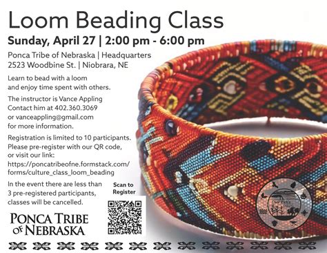 Loom Beading Class Ponca Tribe Of Nebraska