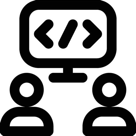 Pair Programming Programming Coding Outline Icon 57414461 Vector Art At Vecteezy