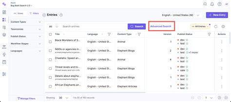 Advanced Search Contentstack