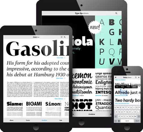Type Specimen App On Behance Type Typography Grid System