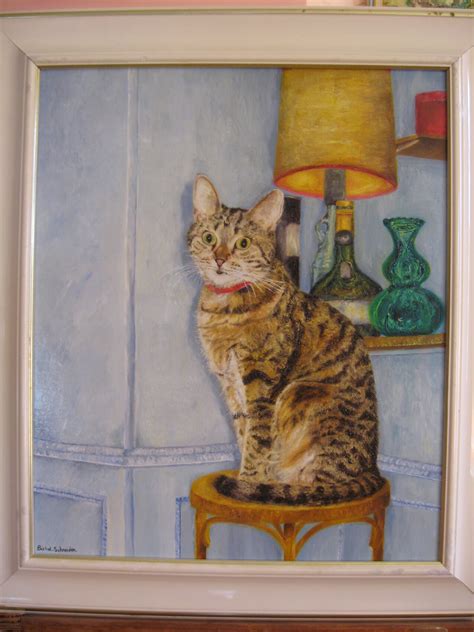 Peinture Portrait D Une Minette