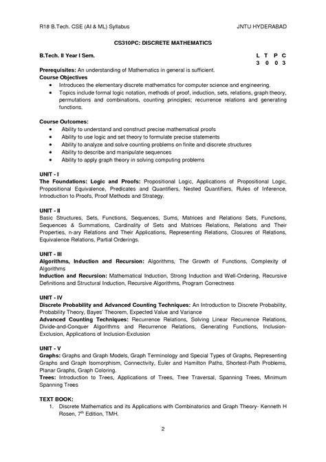 SOLUTION R B Tech Cse Aiml Iiyearsyllabus Studypool