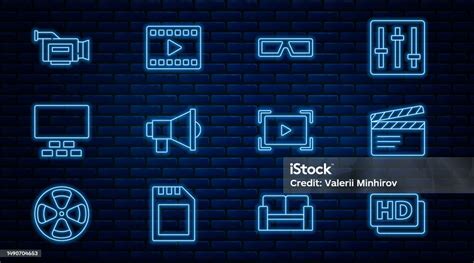 세트 라인 Hd 영화 테이프 프레임 영화 클래퍼 3d 시네마 안경 확성기 좌석이 있는 시네마 강당 카메라 온라인 재생 비디오 및