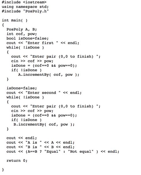 solved lab 2 vectors and classes create a class pospoly