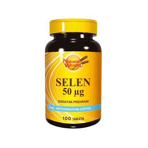 Natural Wealth Selenium 50mg 100 Tablets Protection From Oxidative Stress Apotekos