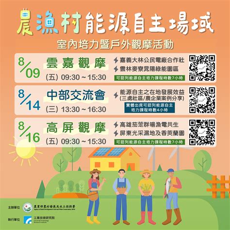 農村好讚 農漁村夥伴們想了解再生能源嗎 快來報名【農漁村能源自主場域室內培力暨戶外觀摩活動】 Facebook