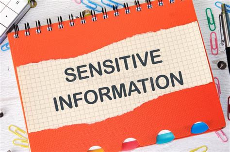 Conceptual Sensitive Information Symbol Copy Space Stock Image Image Of Note Technology