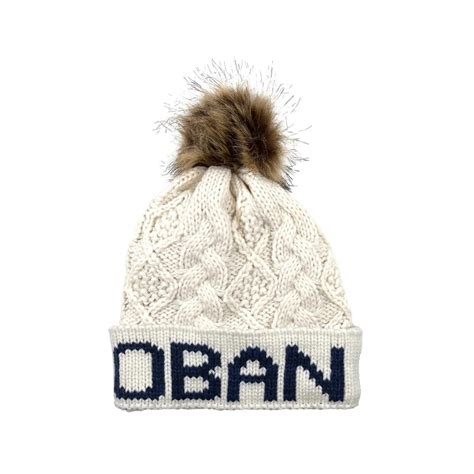 Aran Traditions Aran Diamond Cable Oban Pom Pom Hat Rackhams