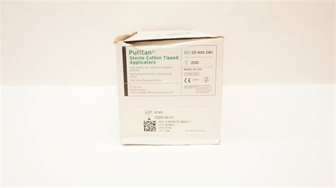Puritan Medical 25 806 2wc Sterile Cotton Tipped Applicators Box Of 200