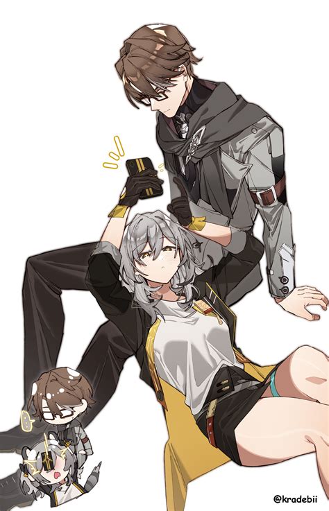 Trailblazer Stelle And Welt Yang Honkai And More Drawn By Kradebii Danbooru