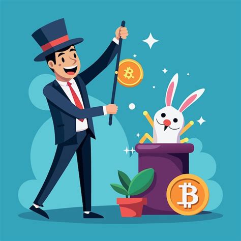 비트코인 광산 높은 가격 비트코인의 암호화폐 개념 사업가는 성공적으로 반이는 비트코인을 끌어 프리미엄 벡터