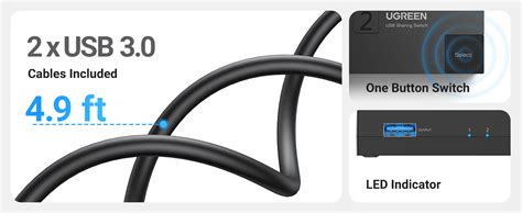 Ugreen Usb 3 0 Selector Bi Directional Usb Switch 2 In 1