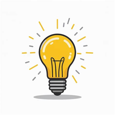 radiant light bulb with glowing rays premium ai generated vector