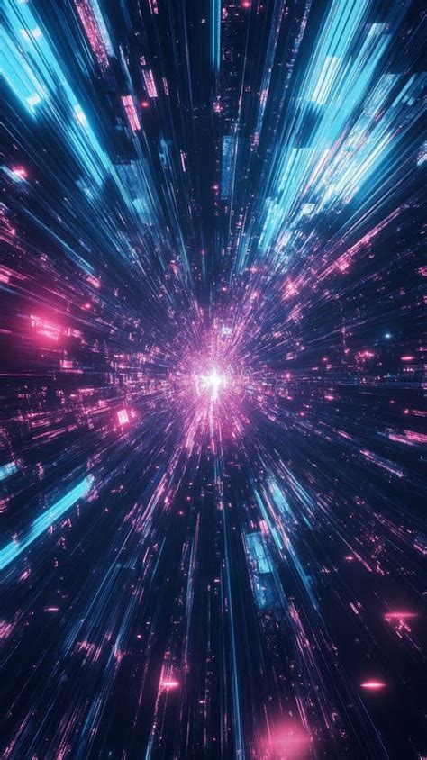 Surreal Design Of Flowing Data Streams In A Network Of Vibrant Colors