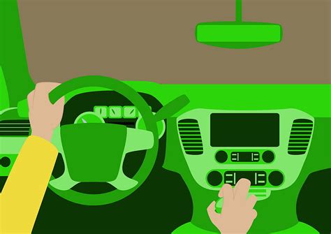 자동차 벡터를 운전하는 인간의 손 Ai Eps Uidownload