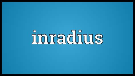 Inradius Meaning YouTube