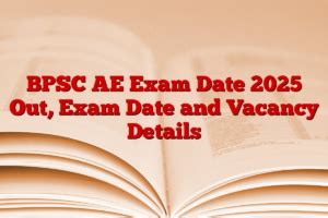 BPSC AE Exam Date Out Exam Date And Vacancy Details StudyToper