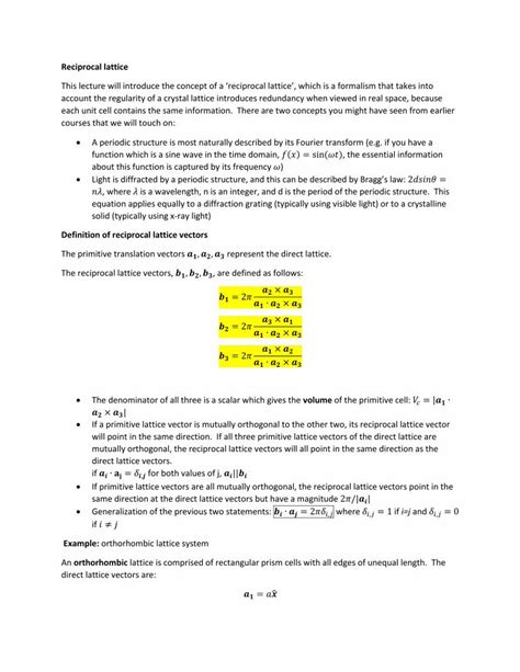 pdf definition of reciprocal lattice vectors dokumen tips