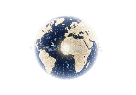 Planet Earth Showcasing Continents Oceans Stock Illustrations 1911