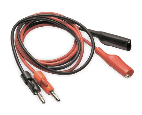 GRAINGER APPROVED Patch Cord Alligator Clip Kit Banana 4WRF2 4WRF2 Grainger