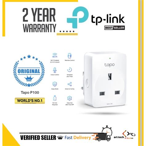 Tp Link Tapo P100 Mini Smart Wi Fi Socket Shopee Malaysia
