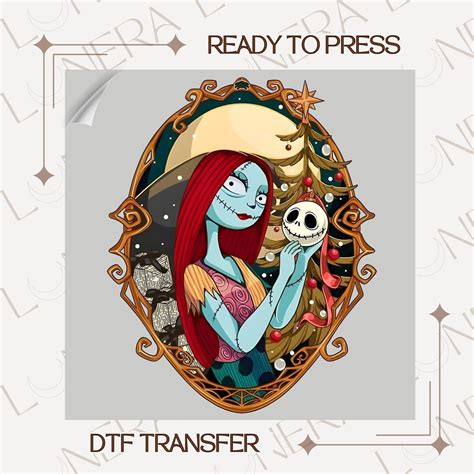 Halloween Jack Sally Skeleton Dtf Transfer Horror Movie Dtf Skeleton