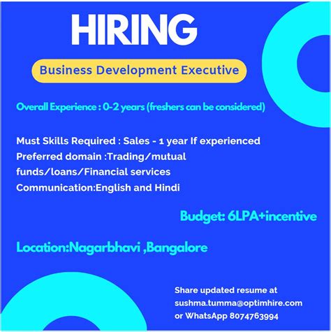 Sushma Geetha Tumma On Linkedin Hiring Interestedcandidates Businessdevelopmentexecutive Sales