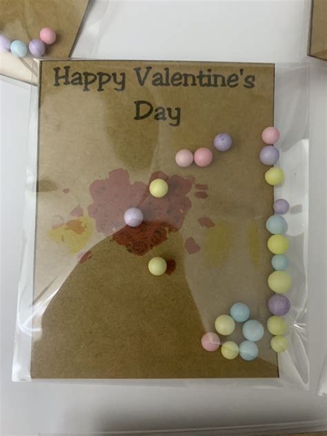 การ์ดอวยพร วันวาเลนไทน์ การ์ดสีน้ำตาล การ์ดจิ๋ว 8 ซม พร้อมส่ง ชุดละ 10 ชิ้น แถม 1 ชิ้น Eve