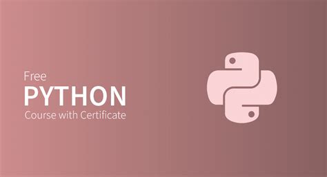 Free Python Course With Certificate Updated 2025