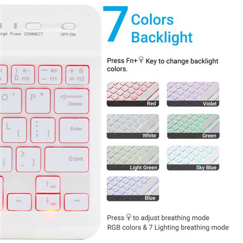 Tecphile Hb028d 8 Inch Wireless Bluetooth Keyboard Concept Kart