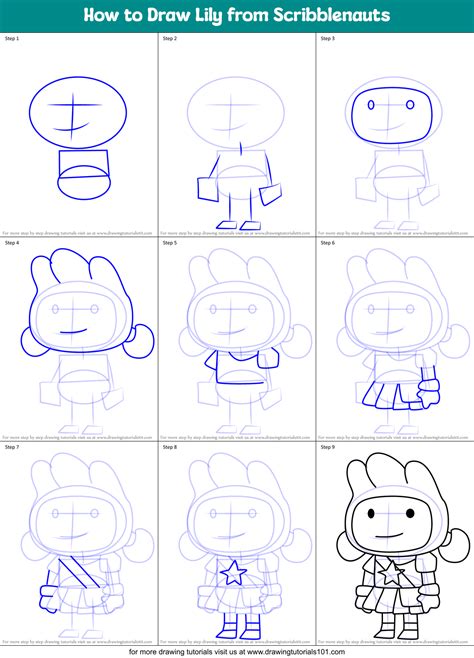 How To Draw Lily From Scribblenauts Scribblenauts Step By Step