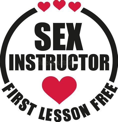 sex instructor first lesson free button stock vector illustration