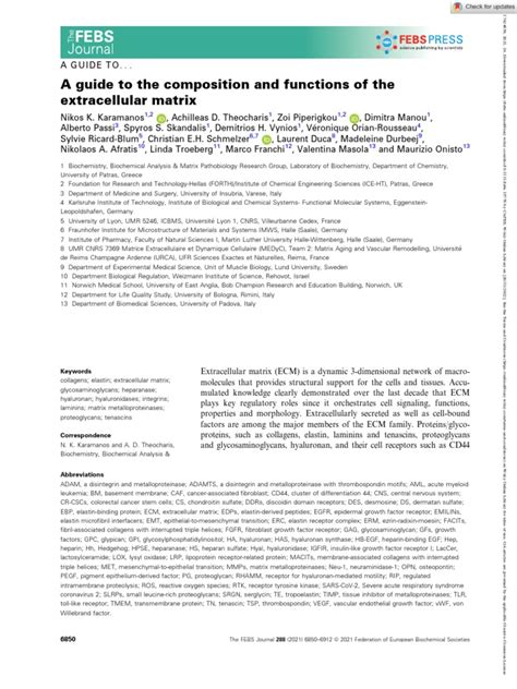 An In Depth Review Of The Composition Structure And Functions Of The
