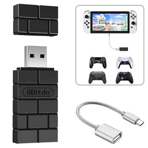 Buy 8BitDo USB Wireless Controller Adapter 2 Converter Dongle For Switch Switch OLED Steam Deck